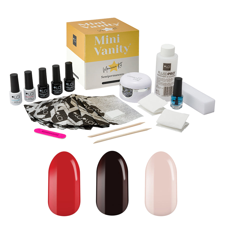 Kit Portatile MINI VANITY Semipermanente e manicure LCI - 3 Colori - B ...